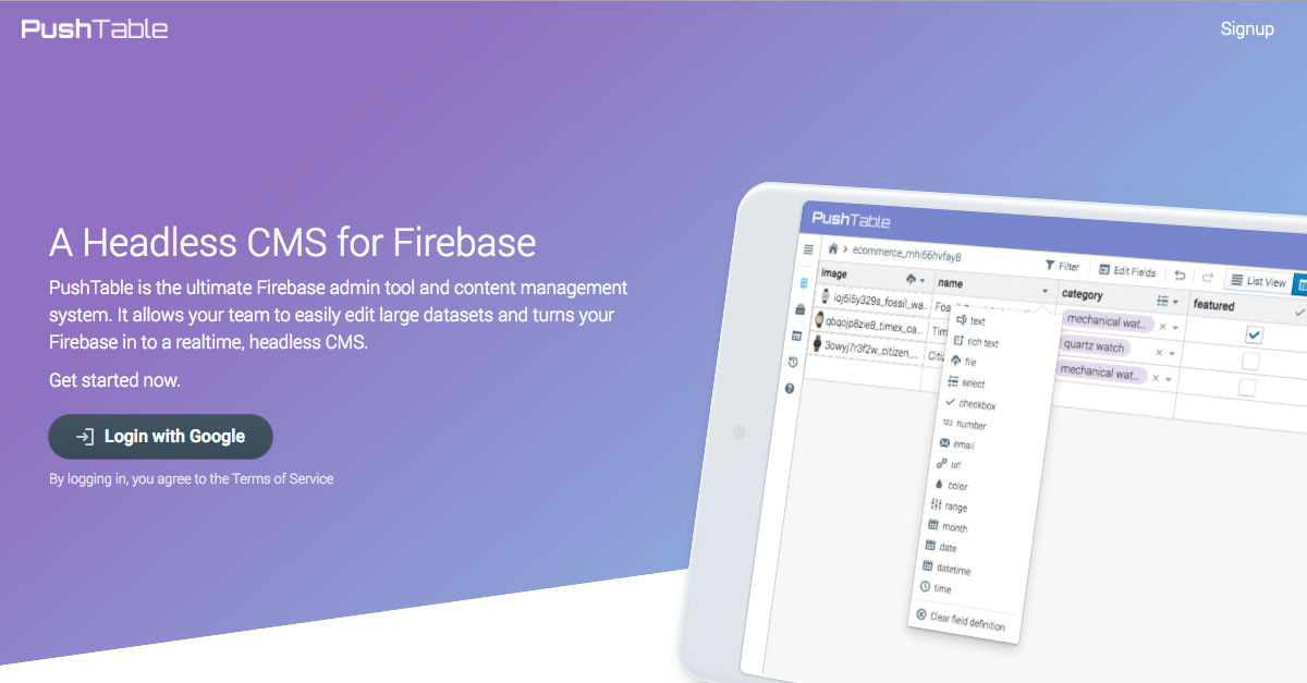 Headless CMS powered by Firebase | Free to use